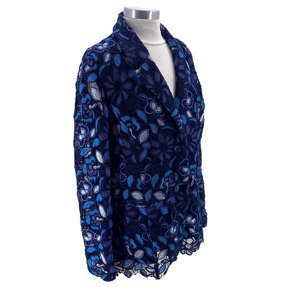 berek | Jackets & Coats | Berek Navy Blue Textured Floral Jacket | Poshmark